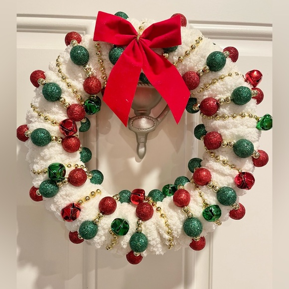 Hand Crafted | Holiday | Hand Crafted Holiday Jingle Bells Wreath With ...